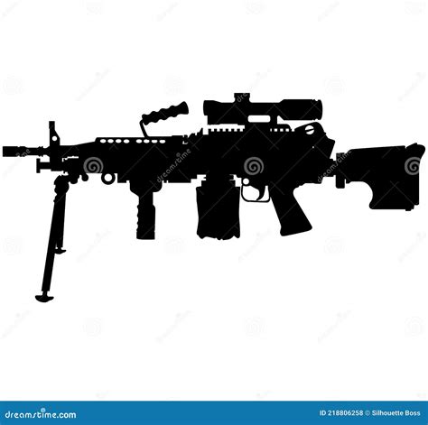 M249 Lmg Light Machine Gun Saw Squad Automatic Weapon Usa United
