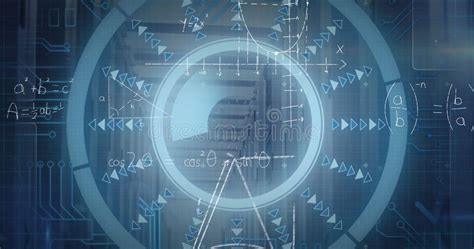 Image Of Scope Scanning And Mathematical Equations Over Computer
