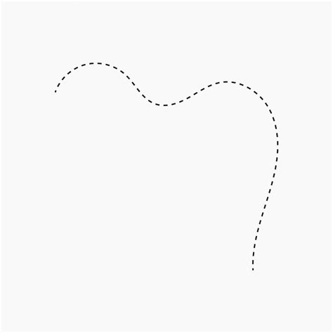 Premium Vector Curved Dashed Line