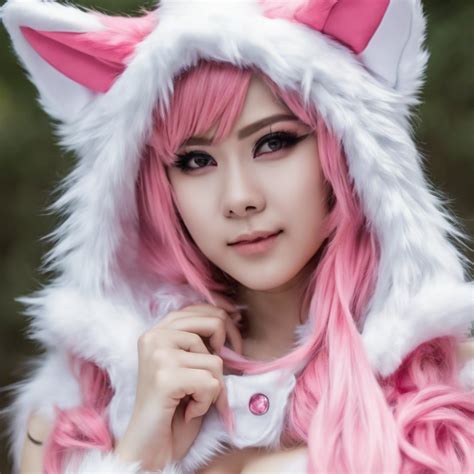 Sexy Wolf Girl With Pink And Fanart