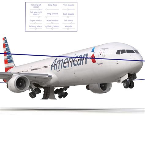 Boeing 767 400er American Airlines Rigged 3d Modell 3d Modell 149