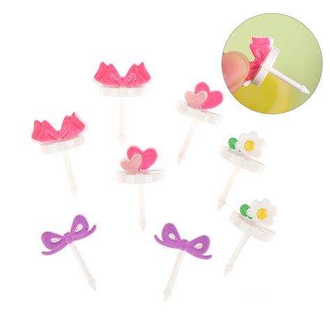 미니 만화 과일 포크 어린이 간식 케이크 디저트 이쑤시개 도시락 파티 장식 세트당 8 개 Aliexpress
