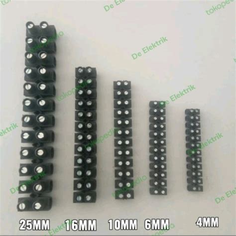 Jual Krustin Terminal Blok 4mm 6mm 10mm 16mm 25mm Hitam 10 Sambungan Kabel 10mm Jakarta