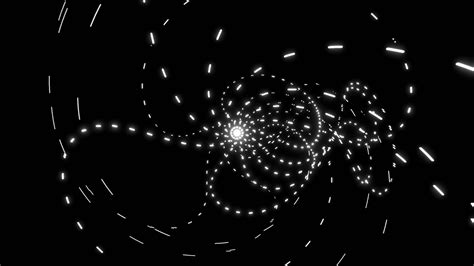 Black Background Motion White And Blue Light Details Creating Running Swirling Pictures In