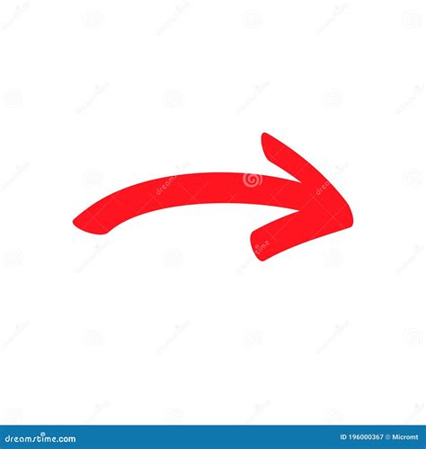 Curved Red Arrow On White Background Stock Illustration CartoonDealer Com 45268081