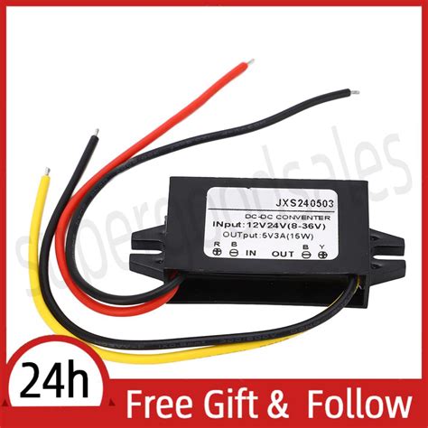 Supergoodsales DC Buck Module Easy Installation Voltage Regulator 12V 24V To 5V 3A For