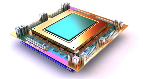 Cpu 3d Illustration Of A Contemporary Multi Core On White Background