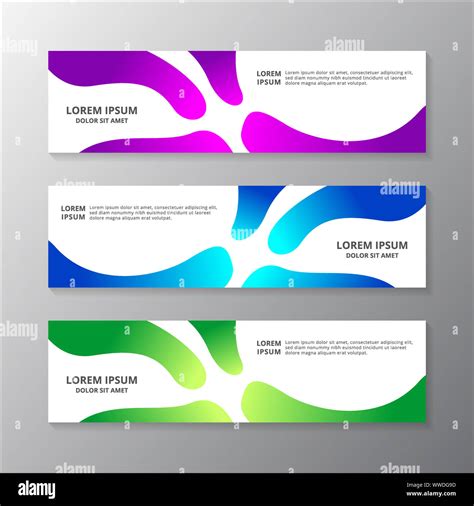 Abstract Liquid Banner Template Gradient Color Modern Layout Web Header Footer Advertising