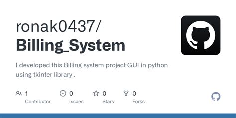 Github Ronak0437billingsystem I Developed This Billing System Project Gui In Python Using