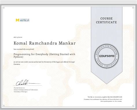 Komal Mankar On Linkedin Successfully Completed Course Of Programming