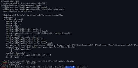 Cannot Import Pyaudio While Deploying My App Community Cloud Streamlit