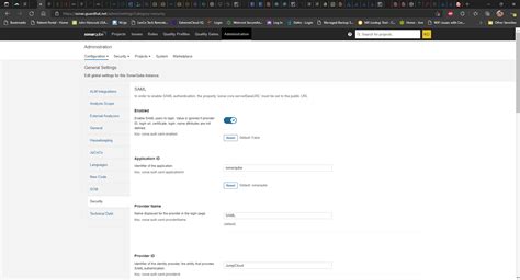 SAML SSO Authentication SonarQube Server Community Build Sonar Community