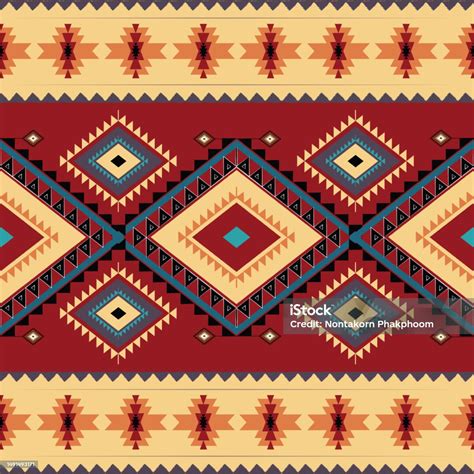 민족 기하학적 패턴입니다 미국 멕시코 서부 아즈텍 모티프 줄무늬와 보헤미안 패턴의 디자인 배경 벽지 인쇄 카펫 포장 타일