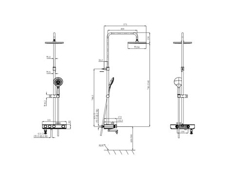 Thermostatic Bath Shower Column With 1303f Hand Shower A5a9h09b0n