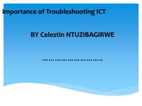Troubleshooting And Software Hadwarepptx