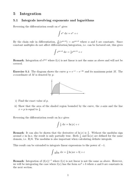 5 Integration Notes Pdf Derivative Integral