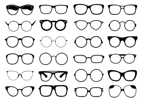 Glasses Collection Sunglasses Set Vector Illustration Premium Ai