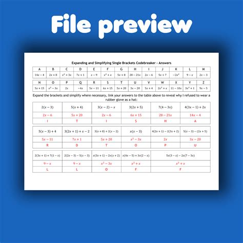 Expanding And Factorising Single Brackets Codebreakers Andy Lutwyche