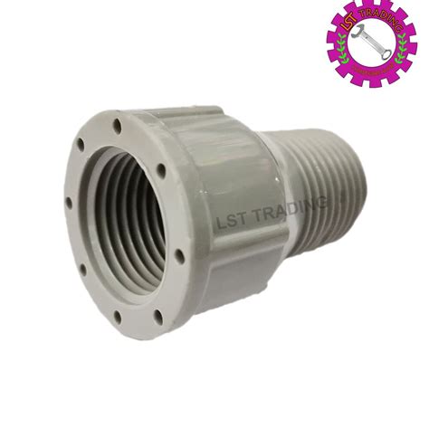 1 2 15mm Pvc Mf Socket Pvc Male Female Thread Socket Nylon Mf Socket Penyambung Male