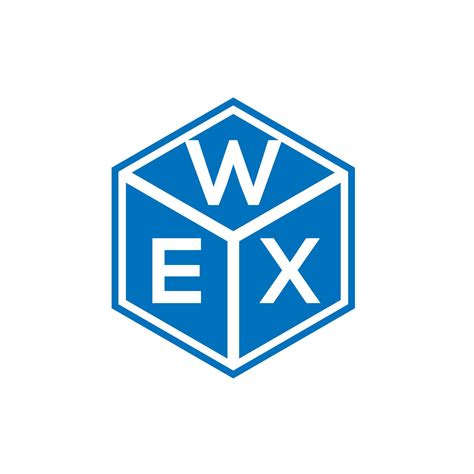 Wex Letter Logo Design On Black Background Wex Creative Initials