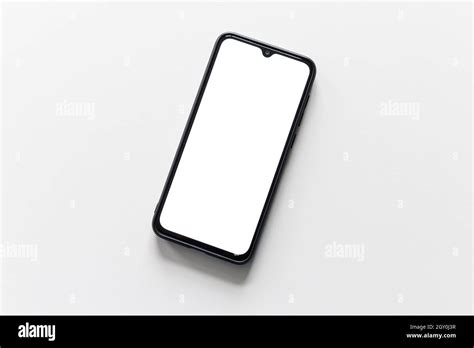 empty white screen smartphone for mockup mobile phone mockup stock