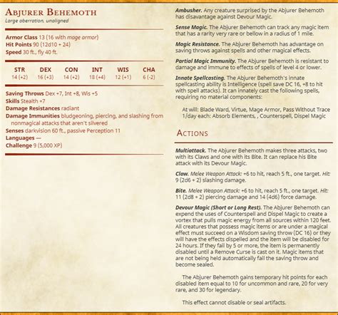 Abjurer Behemoth Runearthedarcana