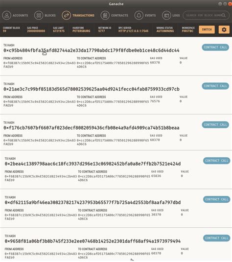Transactions In The Ganache Blockchain Download Scientific Diagram