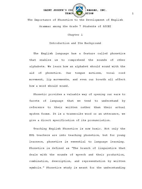 The Importance Of Teaching Phonetics To Improve Pronunciation And