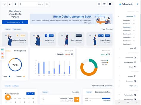Education Dashboard Bootstrap Admin Web App With Bootstrap UI Kit