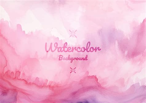 부드러운 분홍색 수채화 브러시 스트로크 배경 프리미엄 벡터