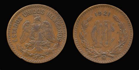 Mexico 10 Centavos 1921 Golden Rule Enterprises Coins