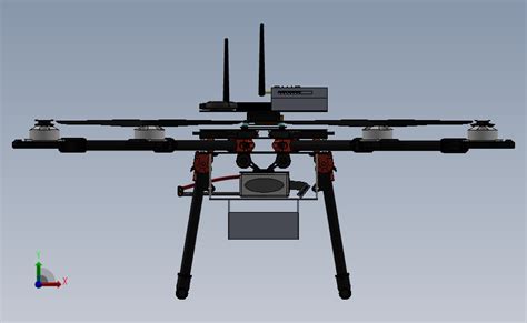 包裹递送无人机 Solidworks 2020 模型图纸下载 懒石网