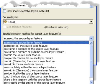 Using Select By LocationArcMap Documentation