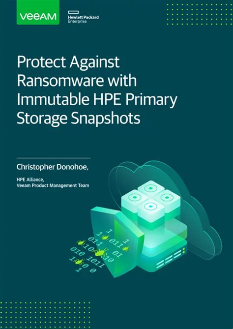 Protect Against Ransomware With Immutable Hpe Primary Storage Snapshots