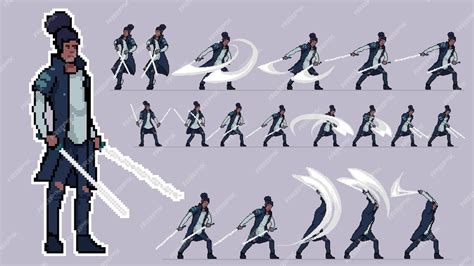 Premium Vector Chracter Pixelart Animation Sprite S Ready To Use Walk Cycle Run Sycle Hit