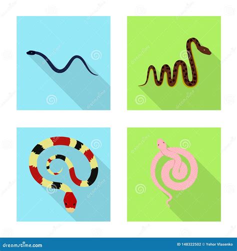 Vector Illustration Of Skin And Reptile Sign Set Of Skin And Danger Stock Vector Illustration