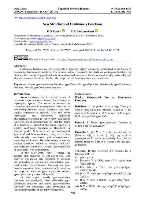 Pdf New Structures Of Continuous Functions