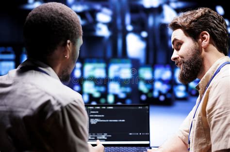 Admins Writing Blade Servers Code Stock Image Image Of Maintenance Java 288005117