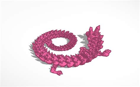 3d Design Crystal Dragon Tinkercad