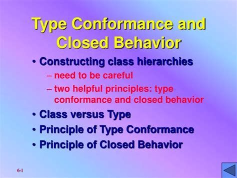 Ppt Principles Of Type Conformance And Closed Behavior In Object Oriented Design Powerpoint