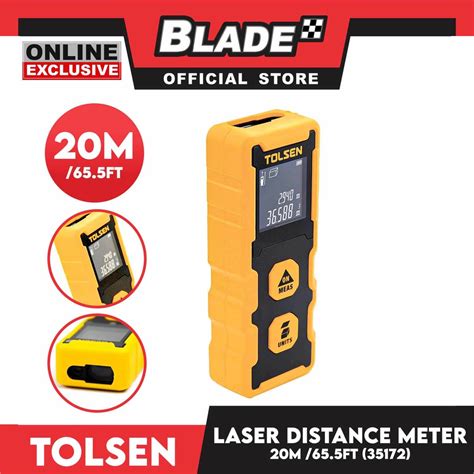 Tolsen 20m 65 5ft Laser Distance Meter Measurement With Lcd Display 35172 Shopee Philippines