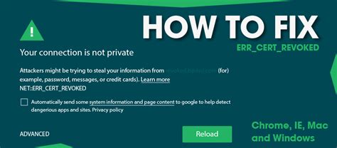 How To Fix Neterr Cert Revoked Error In Chrome