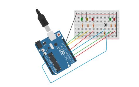 Circuit Design Ampelschaltung Mit Taster Sabrina Tinkercad
