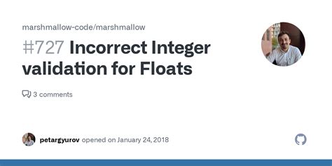 Incorrect Integer Validation For Floats · Issue 727 · Marshmallow Codemarshmallow · Github