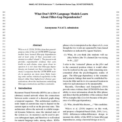 What Dont Rnn Language Models Learn About Filler Gap Dependencies Acl Anthology