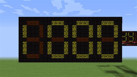 Programmible Four Digit Number Display Minecraft Project