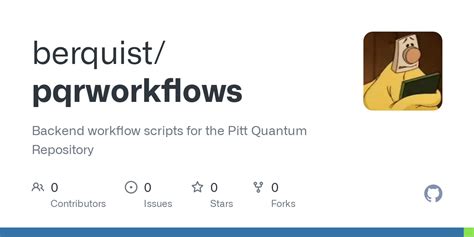 GitHub Berquist Pqrworkflows Backend Workflow Scripts For The Pitt