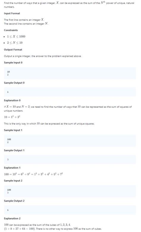 Solved Find The Number Of Ways That A Given Integer X Can Chegg Com