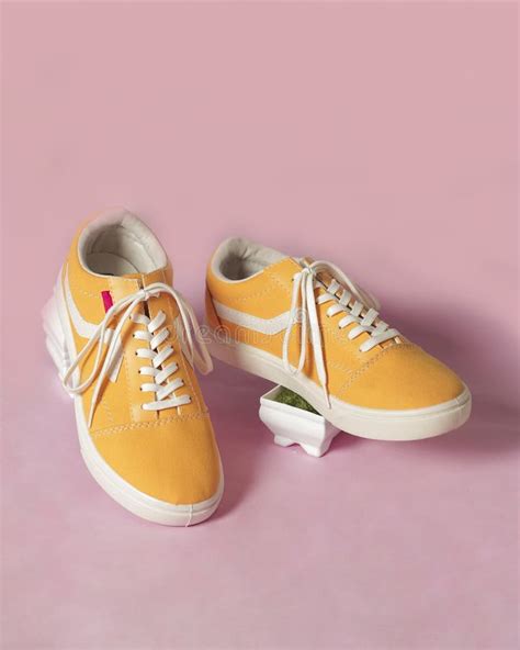 Yellow Converse Sneakers with Grey Slacks at a Wedding Stock Image ...