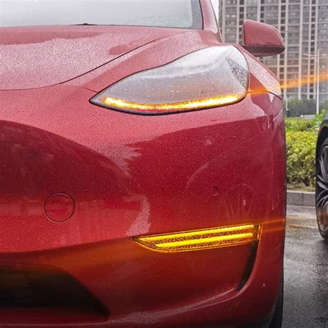 Model 3y Double Row Sequential Fog Light Evoffer